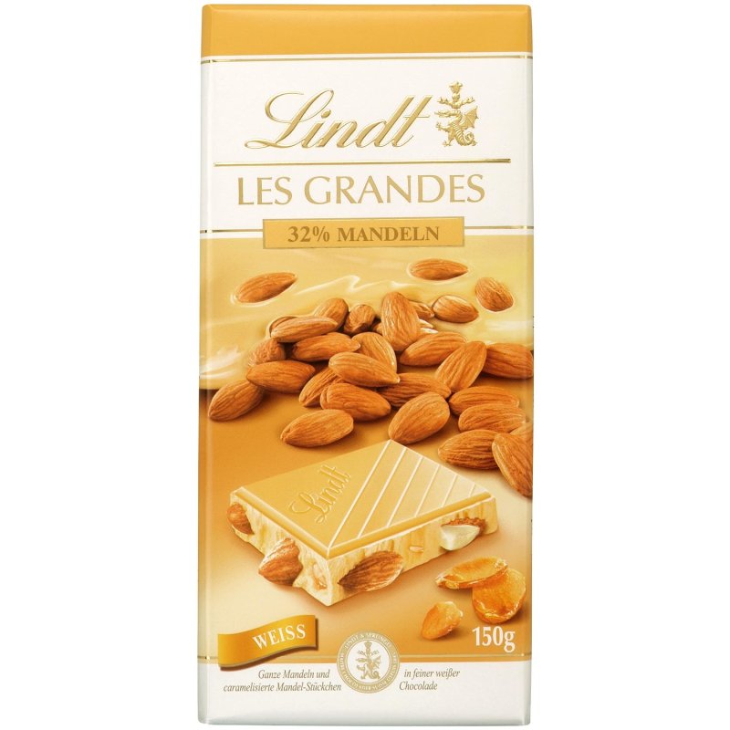 Lindt Les Grandes 32% Almonds – buy online now! Lindt & Sprüngli – Ge ...