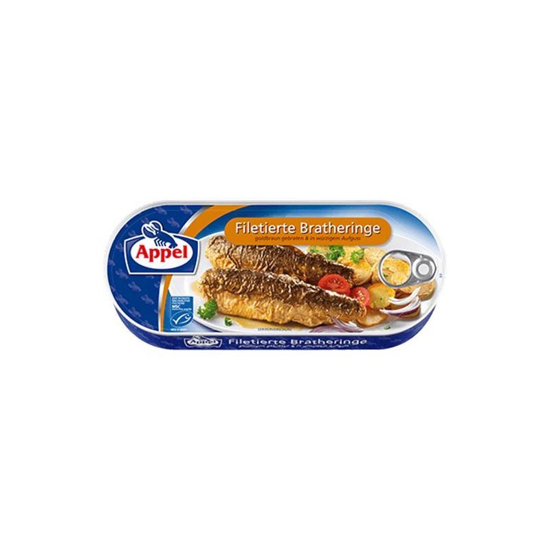 Filleted roast herrings – buy online now! Appel – German Canned food, £ ...