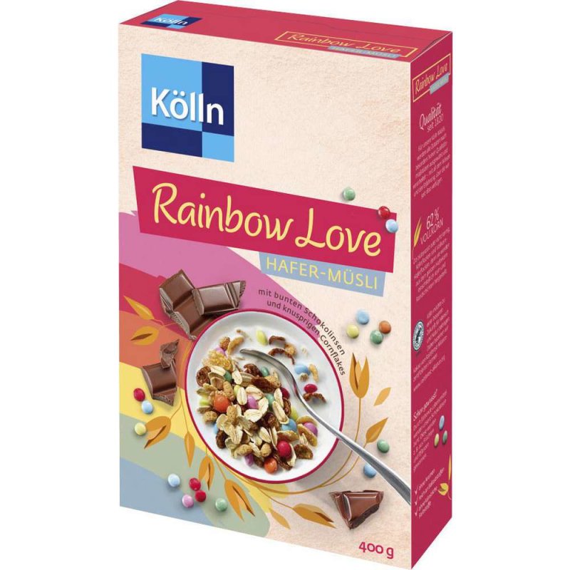 Kolln Oat Muesli Rainbow Love – buy online now! Kölln – German Muesli ...