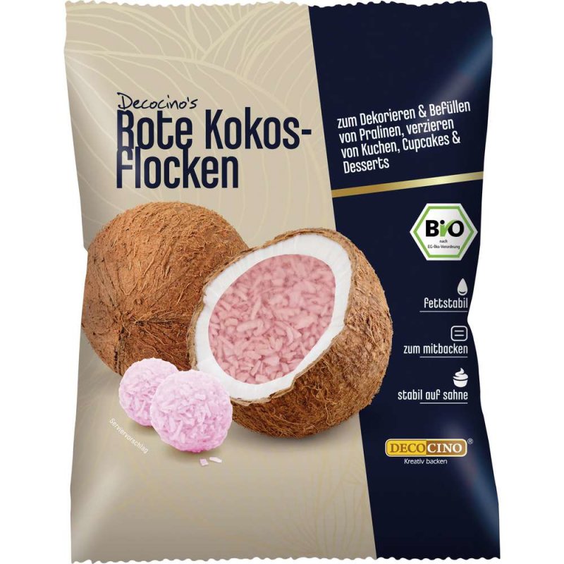 Decocino's Organic Red Coconut Flakes 50g – buy online now! DEKOBACK ...