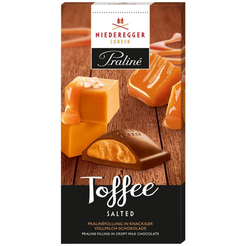 Niederegger Praline Bar Toffee Salted 100g – buy online now! Niedereg ...