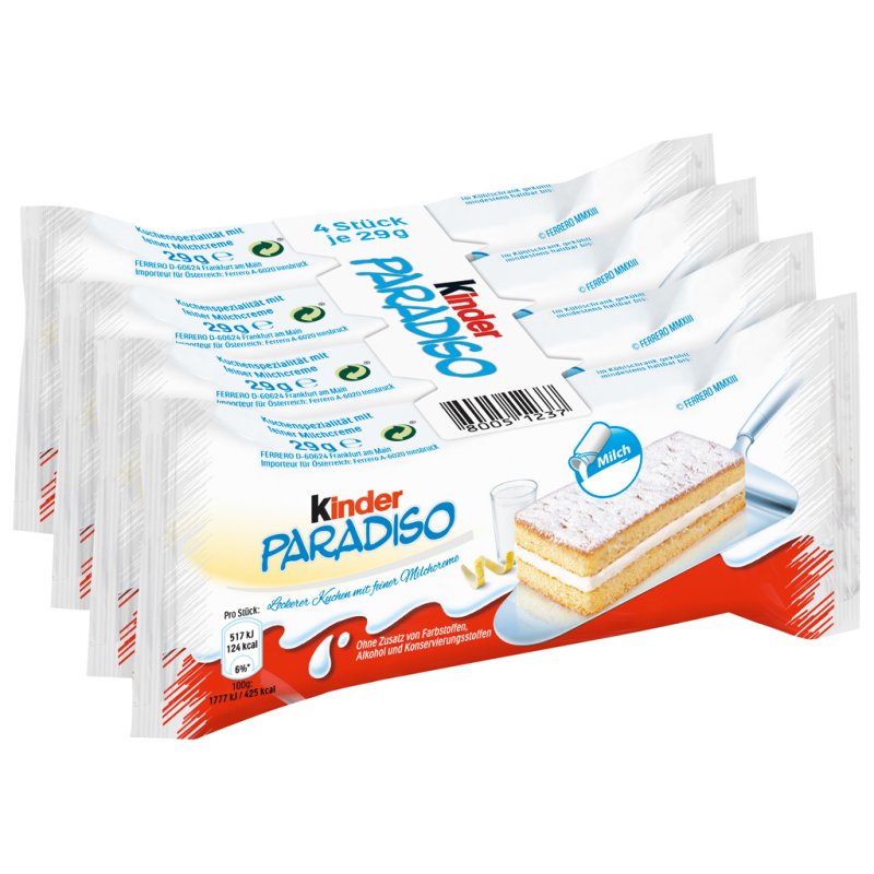 Kinder Paradiso 4x29g – buy online now! Ferrero – German chilled - Sn ...