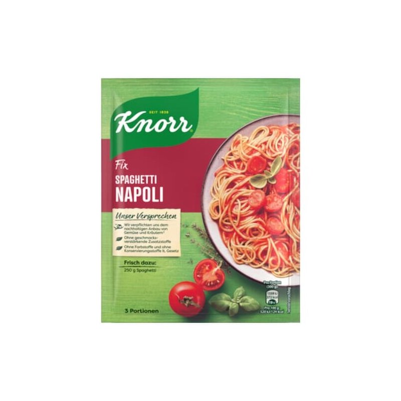 Knorr Fix Spaghetti Napoli – buy online now! Knorr – German FIX produ ...