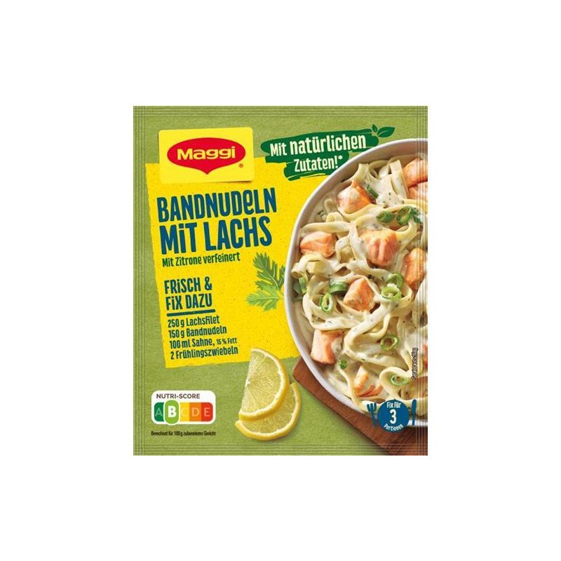 Maggi Fix & Frisch Bandnudeln mit Lachs – Jetzt bestellen! Maggi – De ...